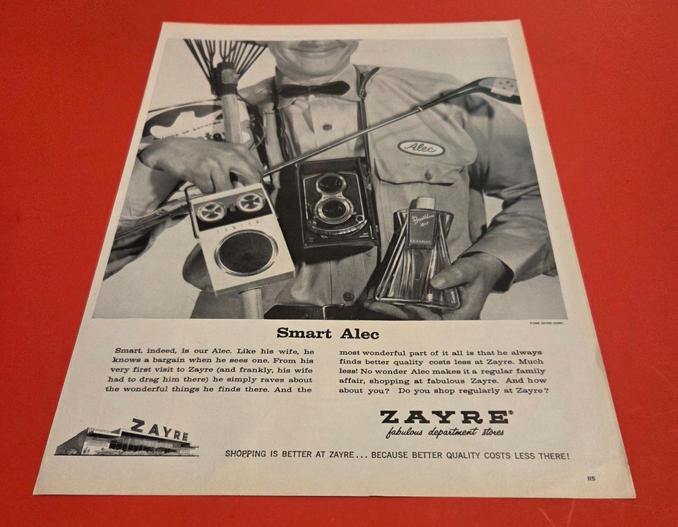 Vintage ZAYRE department store print ad from a 1962 LIFE magazine FREE ...