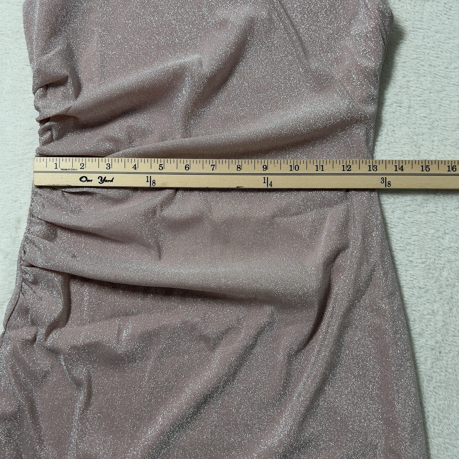 Reformation Amiah Knit Dress Sz S Pink Sparkle Sleeveless Asymmetric ...