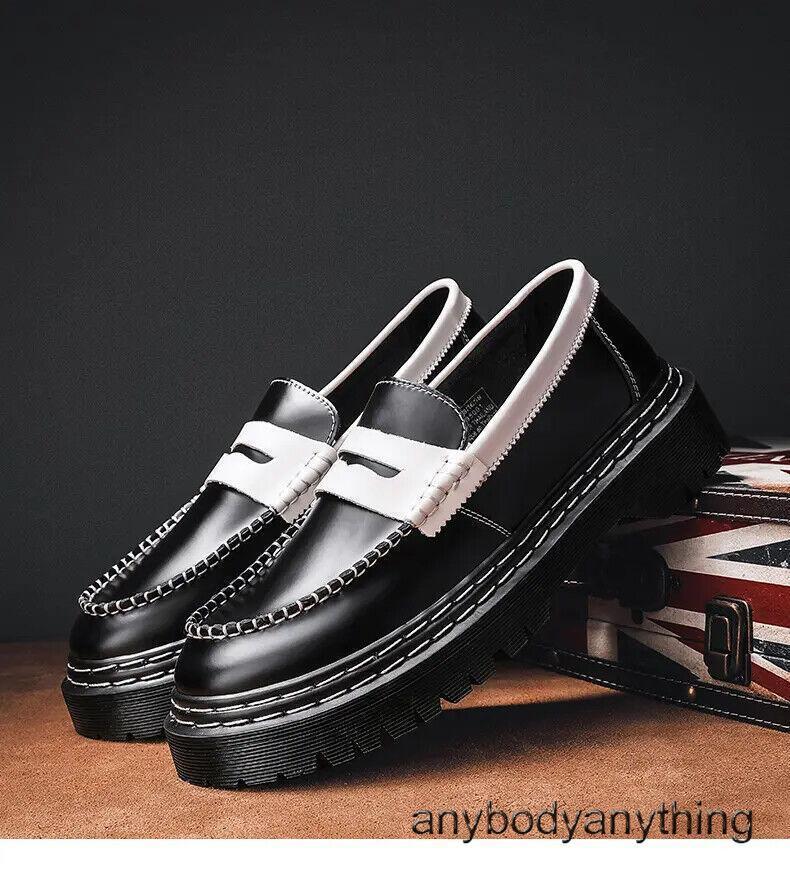 Men's Casual Fashion Pump British Creeper Fall Round Toe Pull on ...