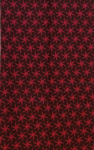 FABRIC Fat Quarter - Red Raspberry Pink SWIRLY STARS on Black ...