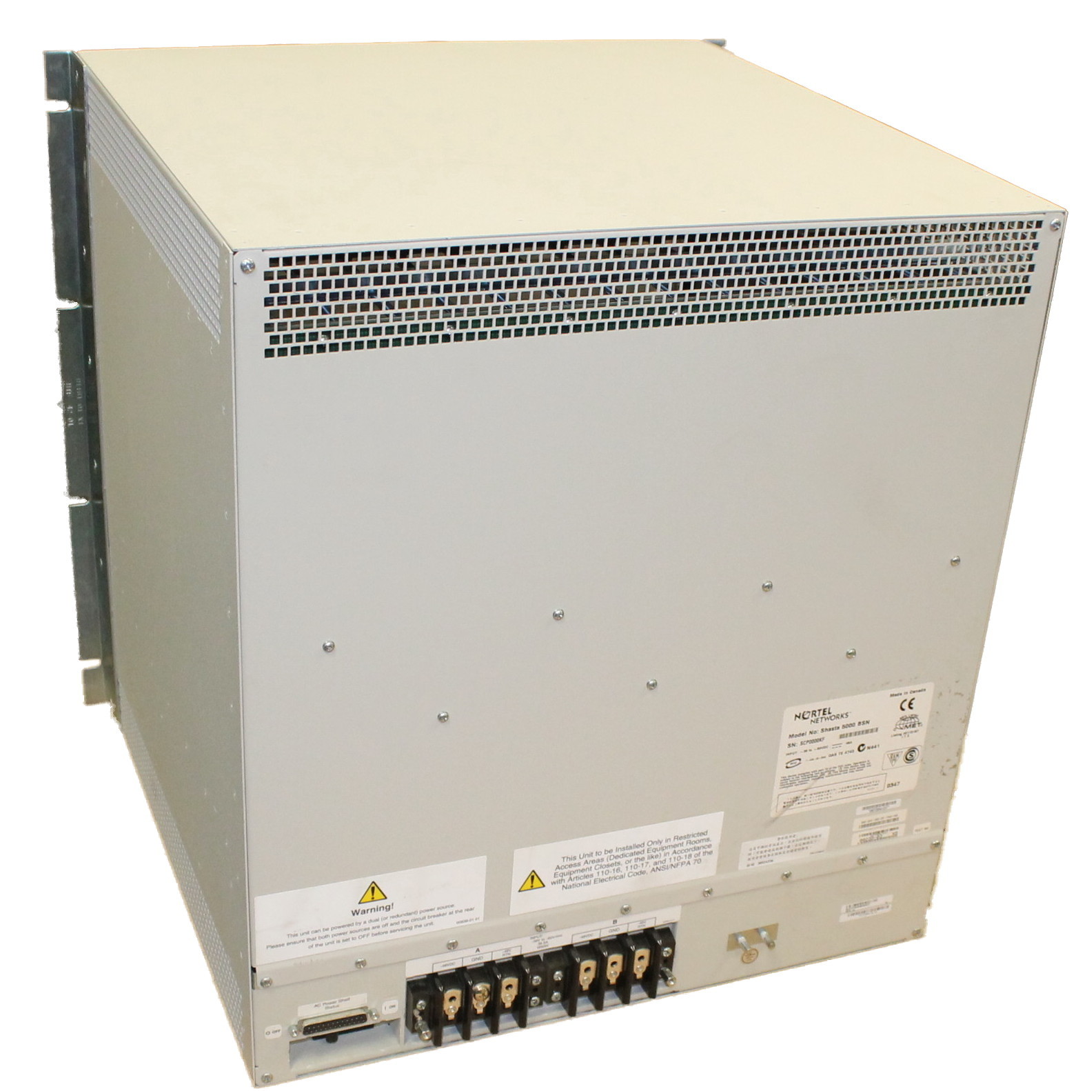 NORTEL Model SHASTA 5000 bsn, p/n ntjt10aa broadband service node ...