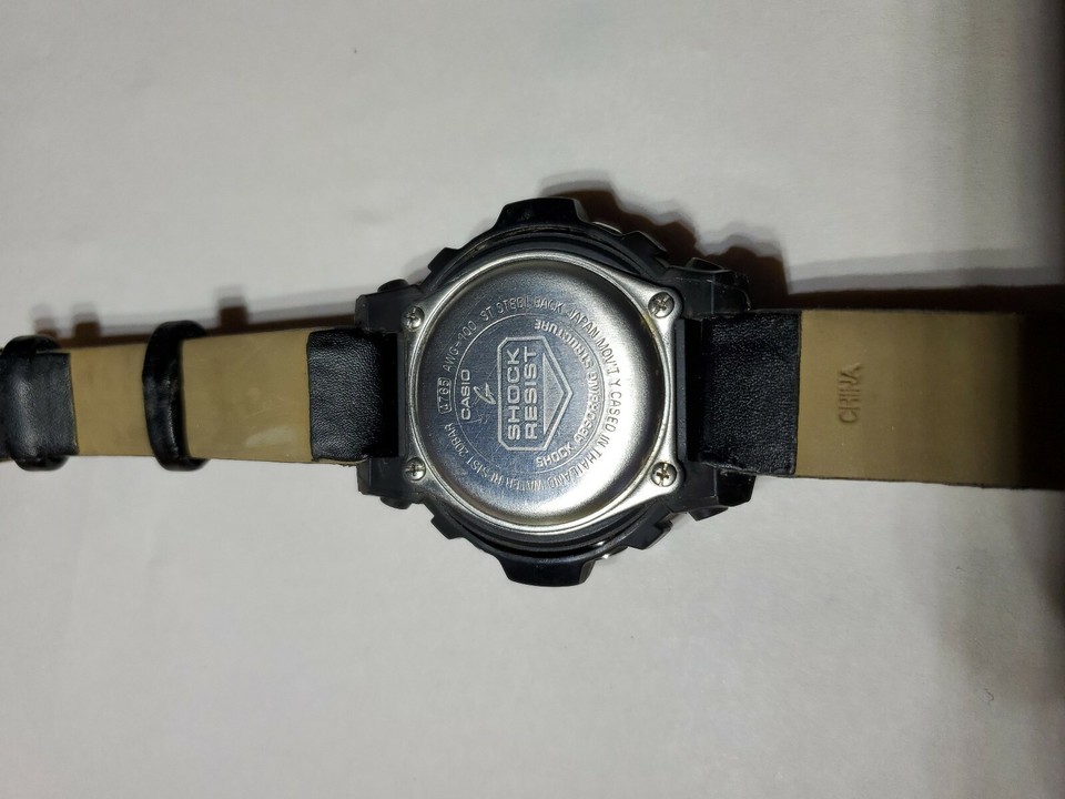 Casio AWG-100 Tough Solar Multi-Band 5 With Faux Leather Band | eBay