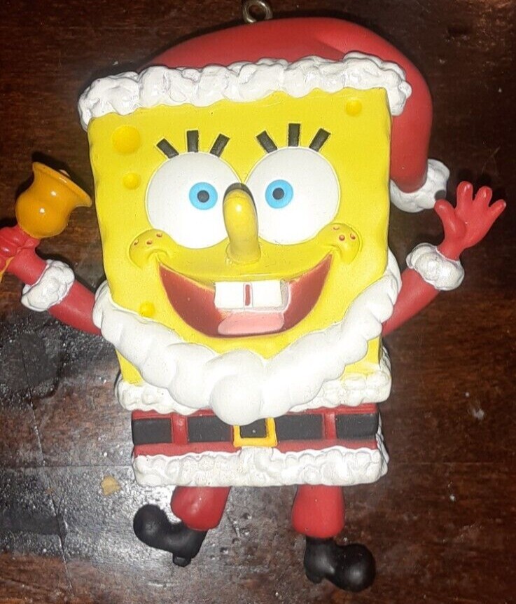 Spongebob Squarepants Christmas Tree Ornament Santa Ringing Bell | eBay