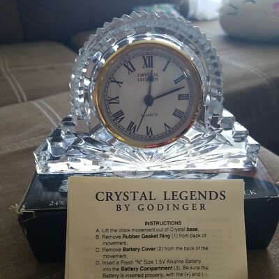 Crystal Legends by Godinger Quartz Clock 24% Lead Crystal | eBay