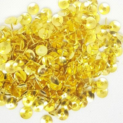 Drawing pins Gold 200 x GOLD DRAWING PIN Gold Pins Brass Head Push Pins ...
