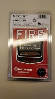 Notifier NBG-12LPS Dual Action Pull Station Fire Alarm with Lock & Key ...