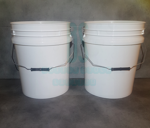 2 x 20L PLASTERERS MIXING BUCKETS 20 LITRE PLASTERING BUILDERS HEAVY ...
