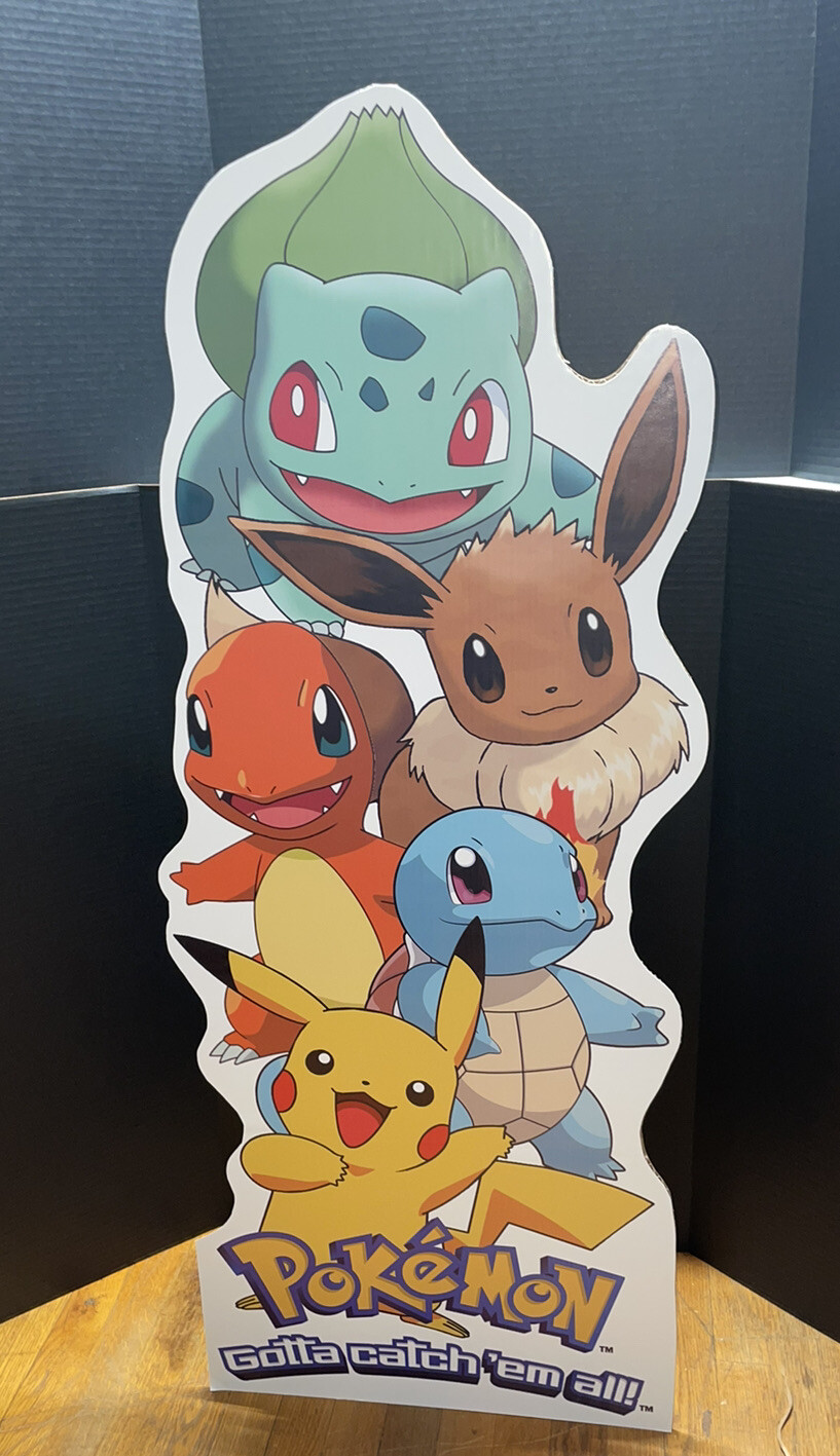 Pokémon Standee 18x47” Custom Display Sign Nintendo N64 Gameboy Pokemon ...
