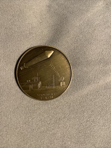 1958 NASA EXPLORER 1 FIRST U.S. EARTH SATELLITE LAUNCH ORBIT BRONZE ...