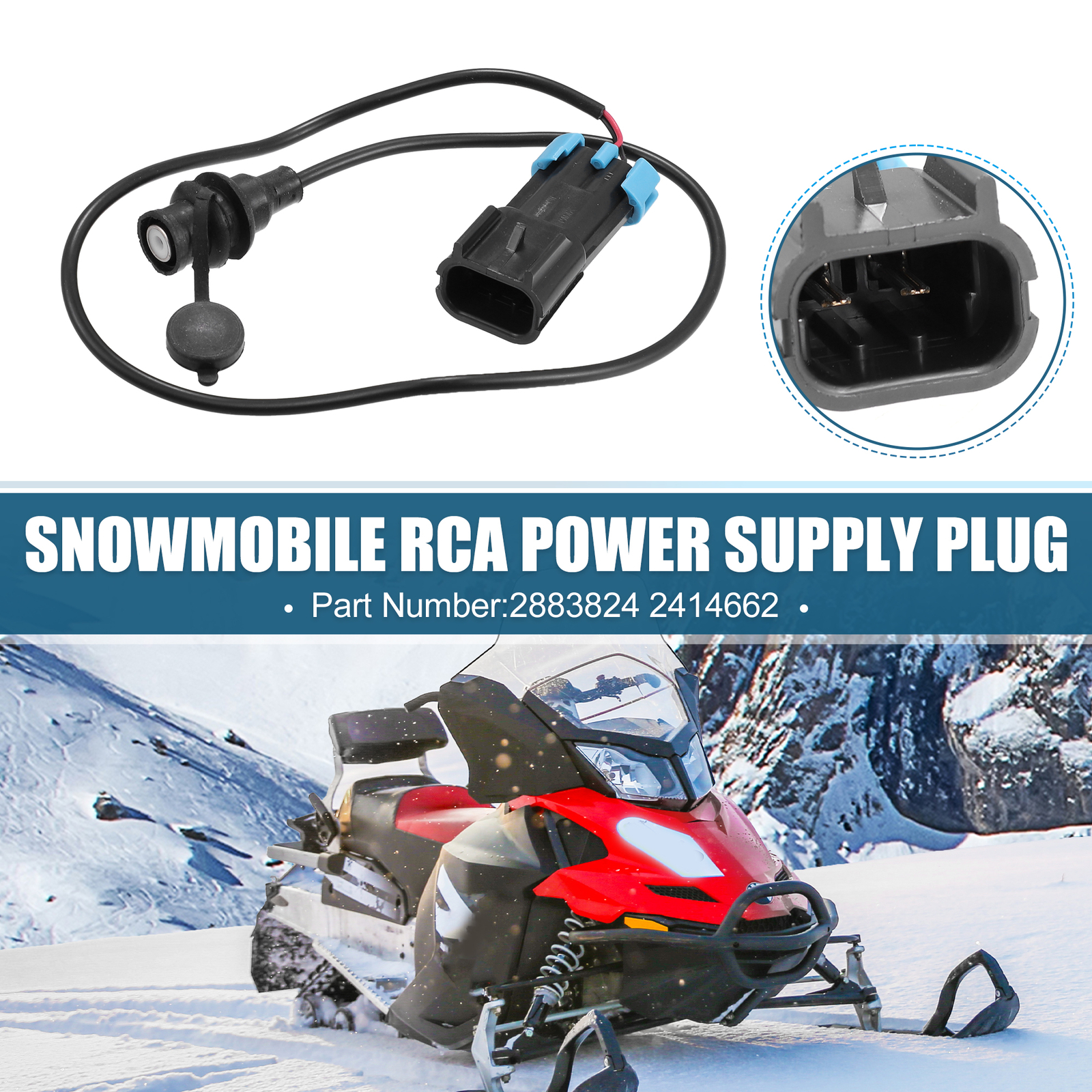 2883824 2414662 Snowmobile RCA Plug Fit for ProStar S4 Voyageur INDY XC ...