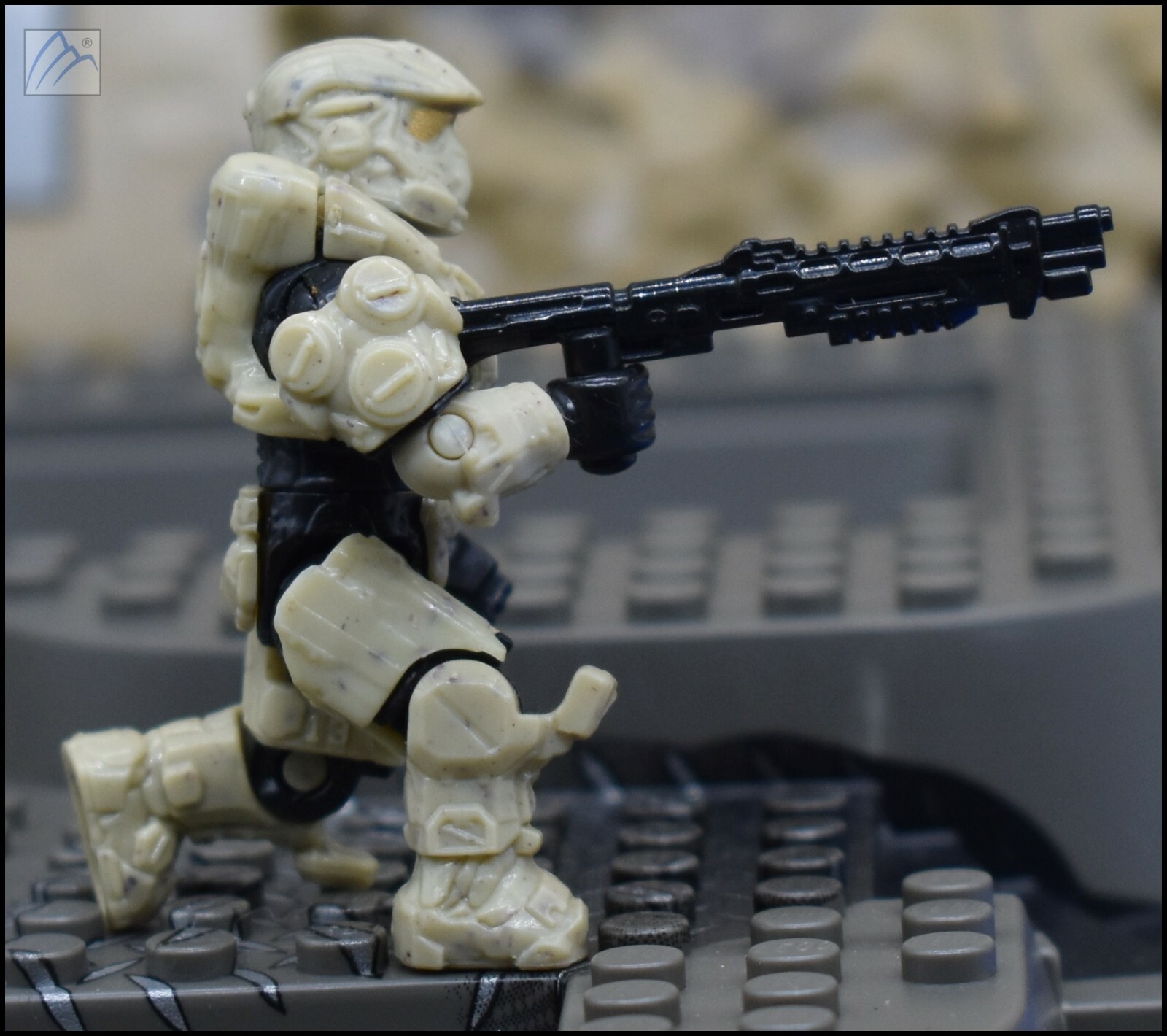 HALO CONSTRUX MEGA BLOKS UNSC TAN SPARTAN AVIATOR FIGURE CNK25 FIRETEAM ...