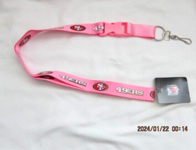 49ers Pink Officially Licensed Logo Keychain/ID Holder Detachable ...