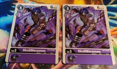 x2 Digimon SKULLMERAMON BT3-085 Purple Common TCG | eBay