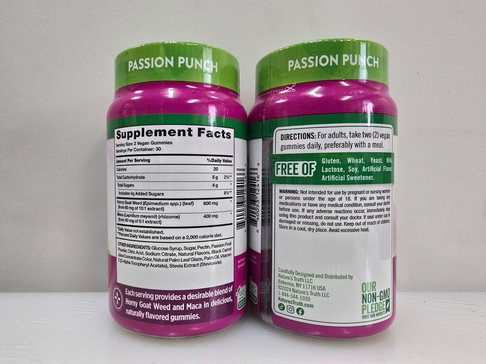 (2) Nature's Truth Passion Gummies Passion Punch Flavor ~ Exp:12/25 | eBay