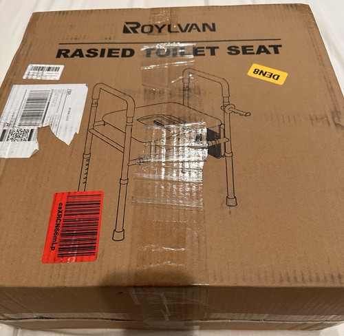 Roylvan Raised Toilet Seat With Handles Color silver- New In Box | eBay