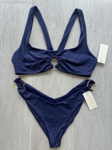 L SPACE Navy Blue Bikini Set NWT | eBay