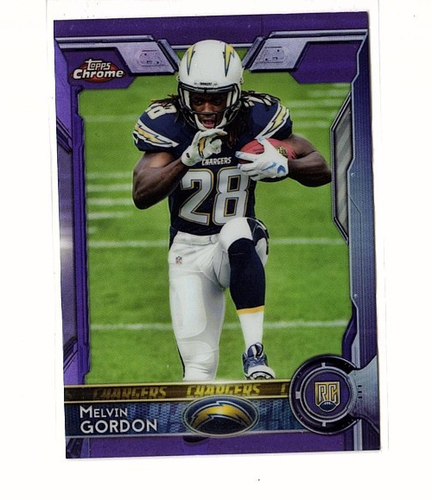 Melvin Gordon RC 2015 Topps Chrome #105 Purple Refractor | eBay