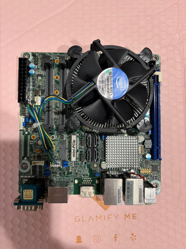 ASRock IMB-1210-D Mini-ITX Motherboard + CPU w/Heatsink+Fan Dual Intel ...