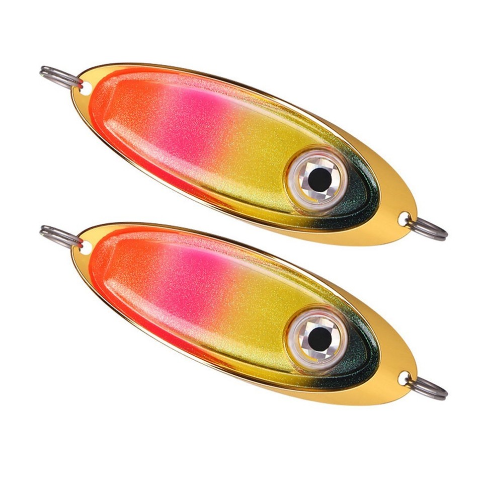 2PCS LED Fishing Lure Bait Light Slant Slice Fisheye Design for Night ...