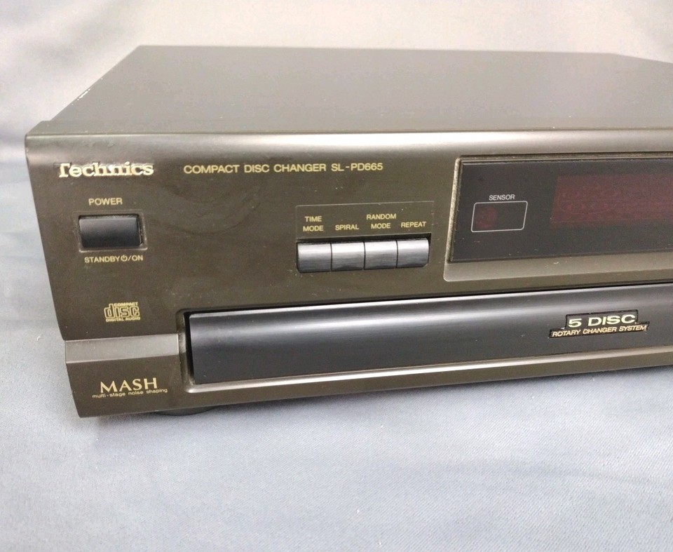 Vintage Technics SL-PD665 MASH 5-Disc CD Changer Player No Remote ...