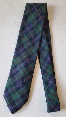 Pendleton Vtg Mens Multicolored Plaid 100% Virgin Wool Neck Tie U.S.A ...