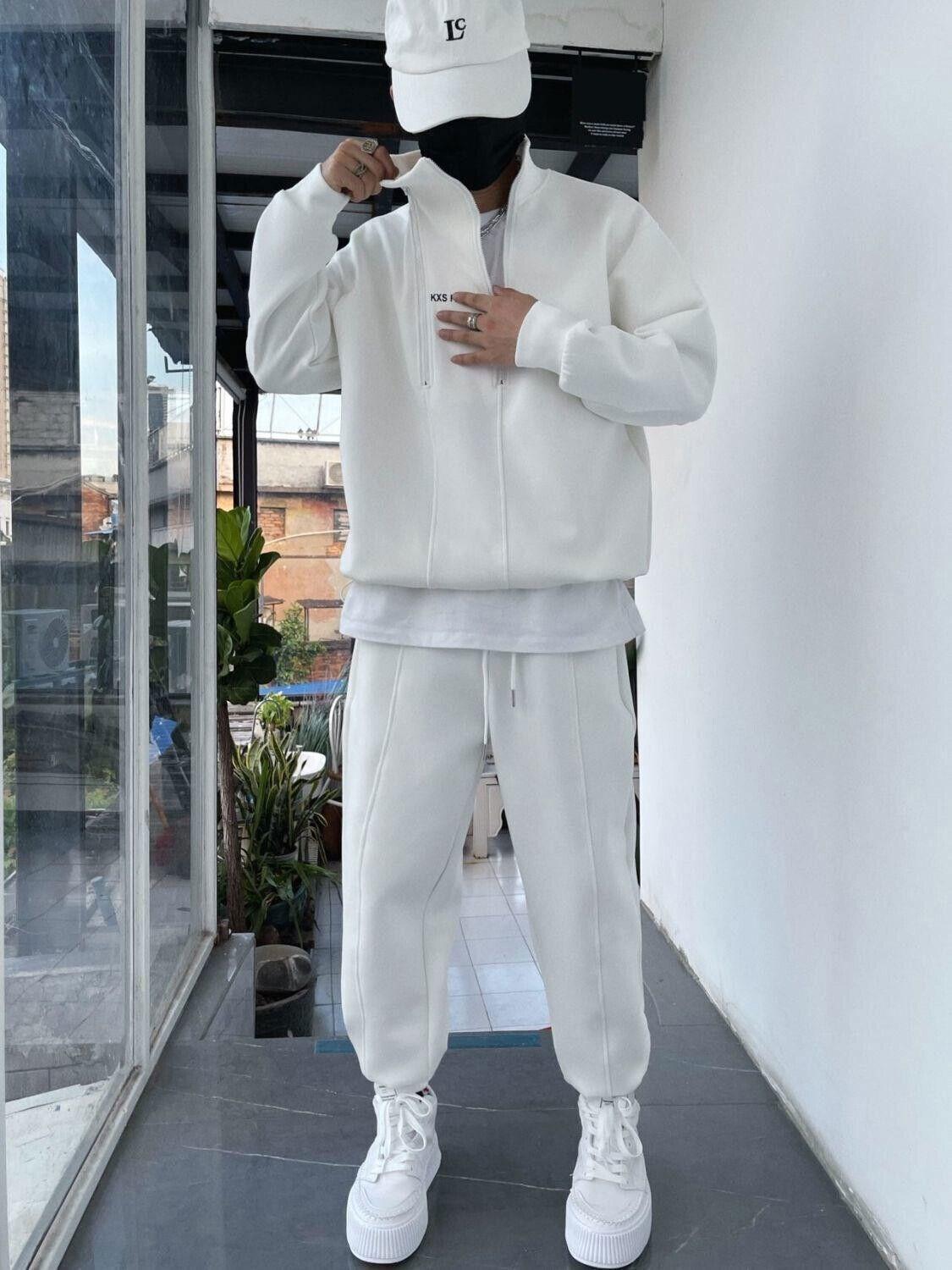 Tracksuit Men 2 Piece Set Men Sports Sweatsuit Jogging Men Running ...