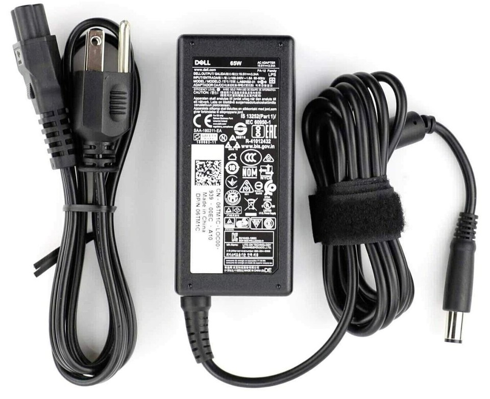 Genuine Dell Latitude LA65NM130 3480 3488 7480 7490 Charger AC Power ...