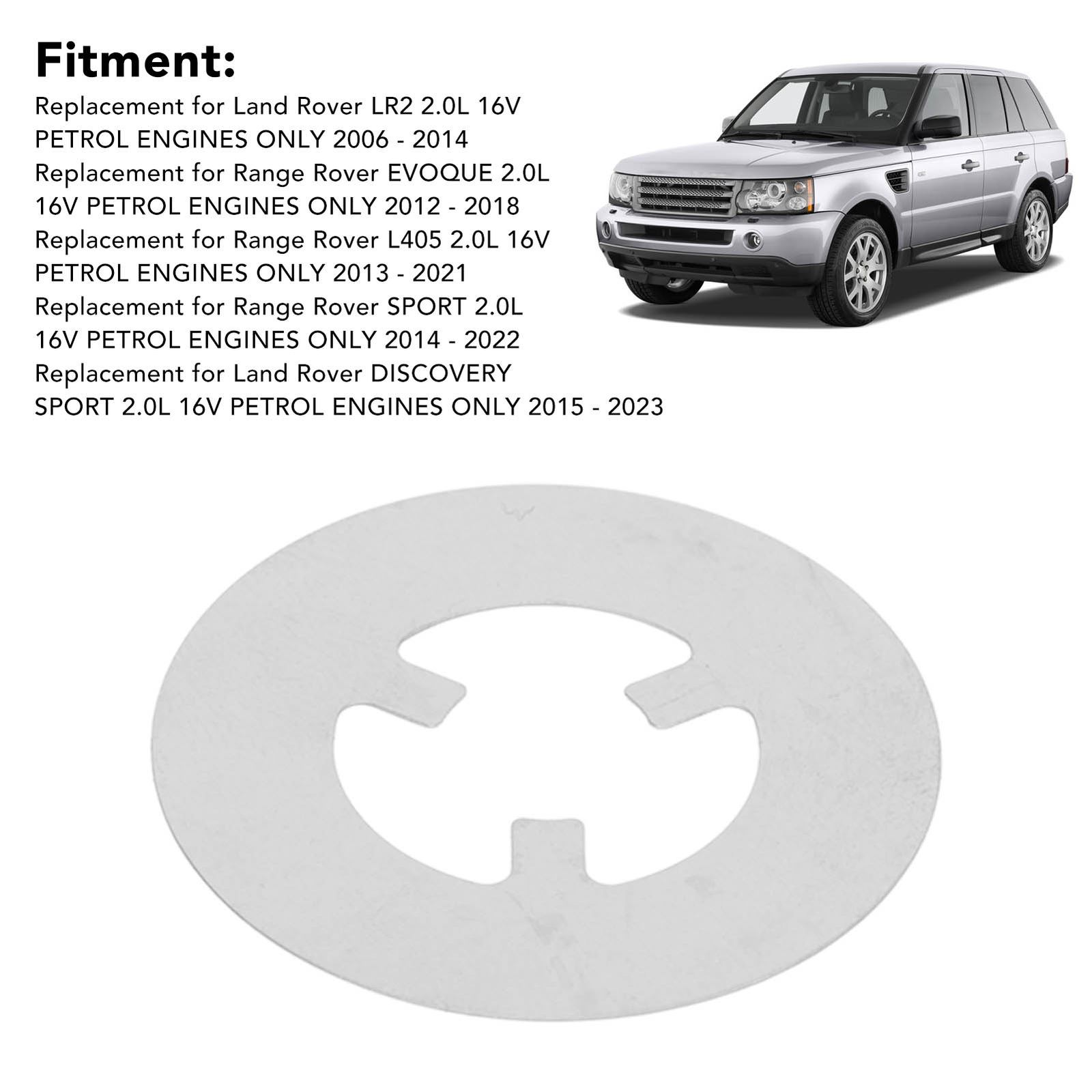 .* Camshaft Spacer LR025305 Replacement For EVOQUE 2.0L 16V PETROL | eBay