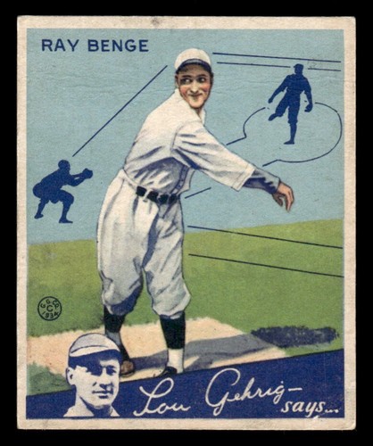 1934 Goudey Baseball #24 Ray Benge GD *d2 | eBay