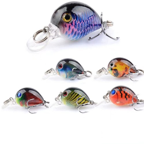 5PCS Micro Crankbait Fishing Lures for Bass Trout Topwater Lures Kit ...