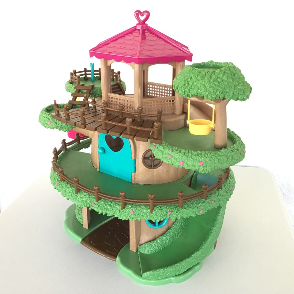Li'l Woodzeez Family Treehouse Playset Kids Toys Treehouse with Slide ...