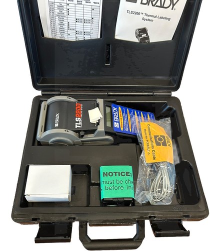 Brady TLS2200 Thermal Label Printer System w/ Case Power Adapter ...