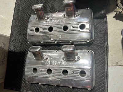 90s Arias BBC Chevrolet Hemi Heads Valve Covers w/Breathers | Polished ...