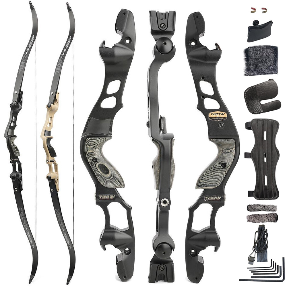 62" ILF Recurve Bow 30-60lbs Archery 19" Riser Takedown Bow limbs ...