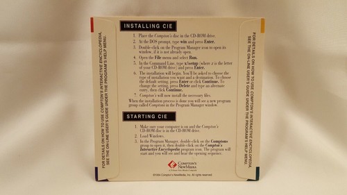 Compton's Interactive Encyclopedia (1995) / CD-ROM / PC / (Not For ...