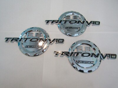 6.8L 6.8 TRITON V10 FORD EXCURSION EMBLEMS 3x FITS 2000 - 2005 MODELS ...