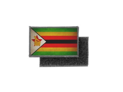 Printed Vintage Badge Patch Zimbabwe Flag | eBay