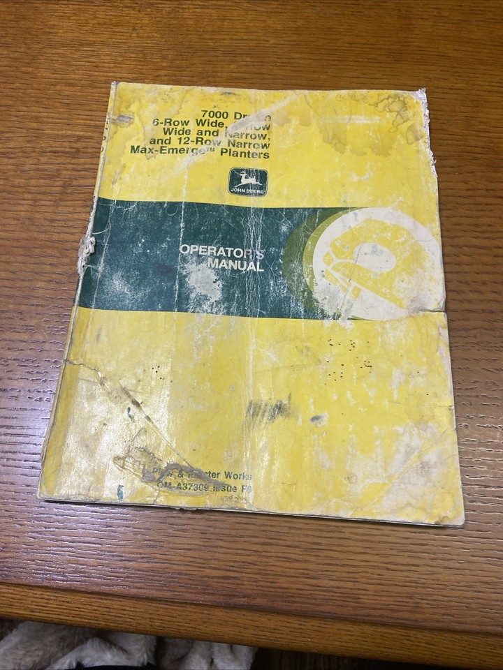 John Deere 7000 Max-Merge Planters OMA37309 Operators Manual Book | eBay