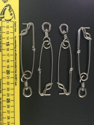 20 X Stainless Steel Shark Clips Large 10Cm With Swivel 14Cm Total ...