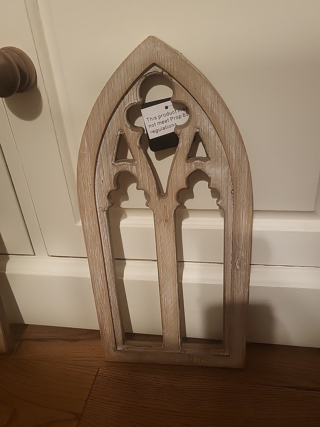 Whitewashed Wood Gothic Arch Window Frame | eBay UK
