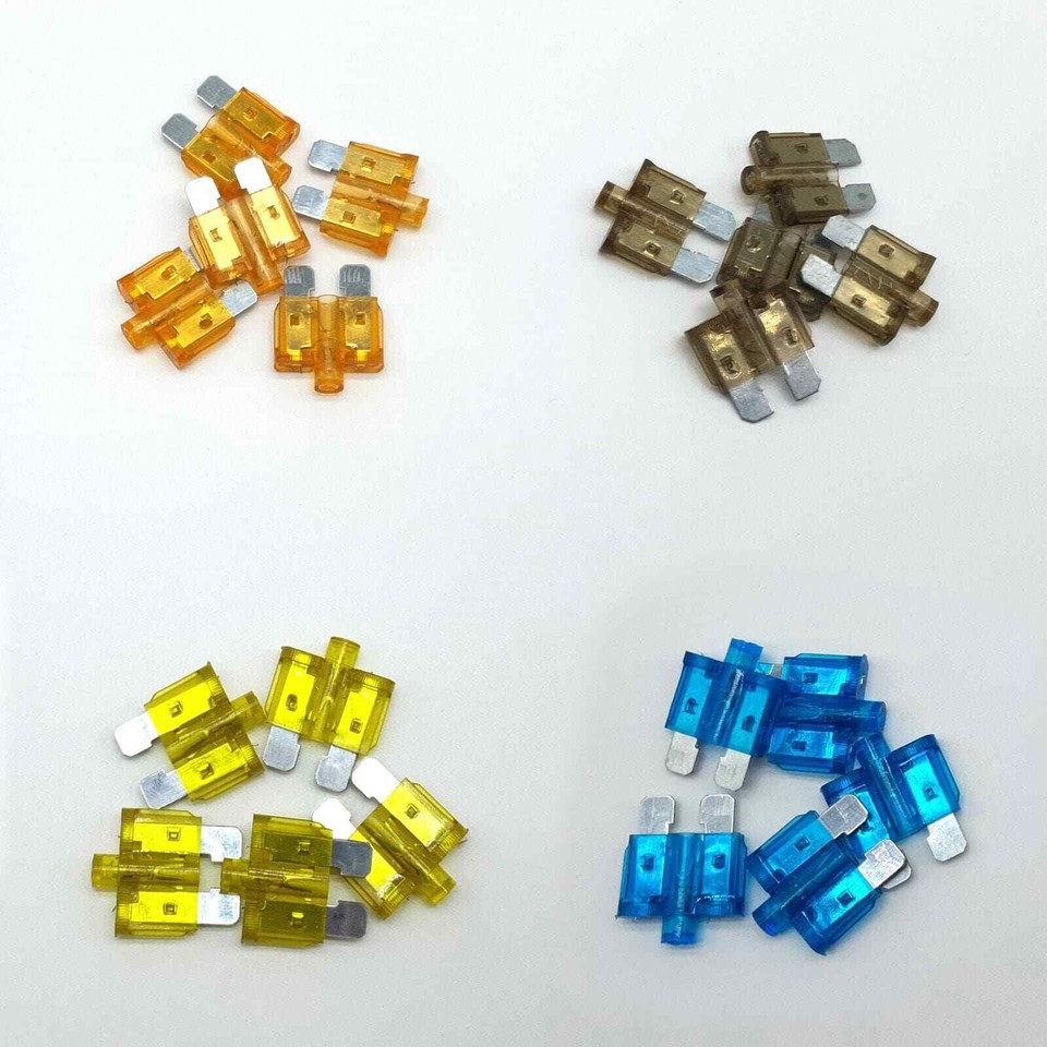 20 x NEW FUSES with LED INDICATOR, FUSE 5A 7.5A 15A 20A REGULAR BLADE ...