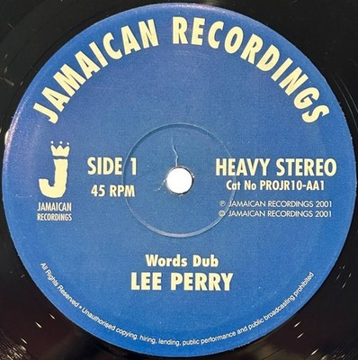 Lee Perry - Words Dub / A 10-Inch Single That Picks Up Two Songs From ...