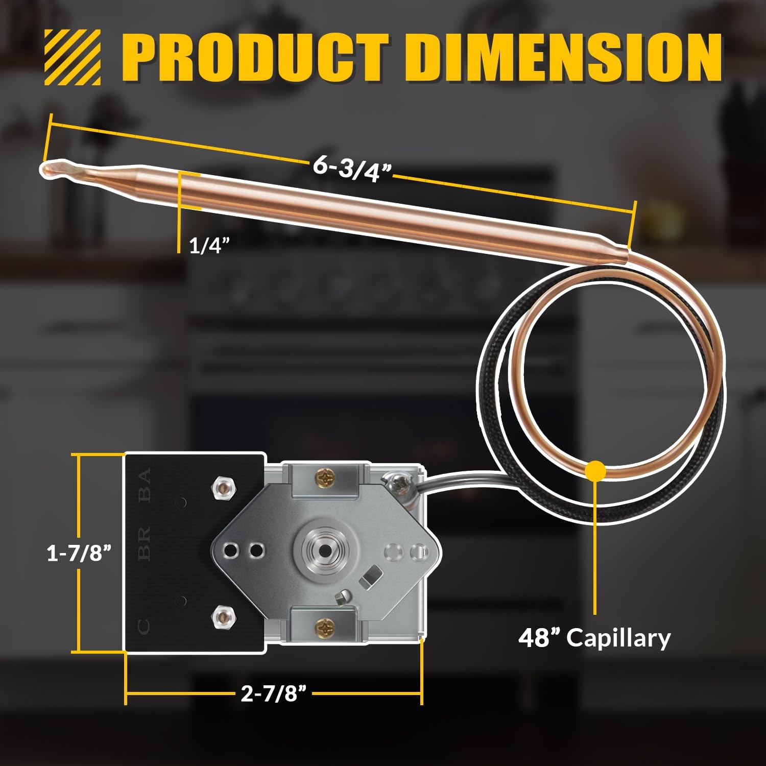 PB010036 Thermostat Bake/Broil Part - Replace for KKB-9-48 fit for ...
