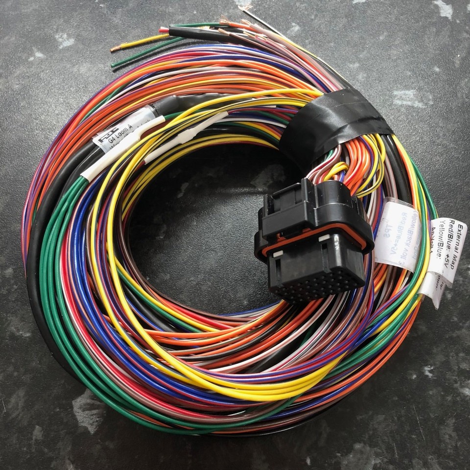 For Link ECU G4 g4+ G4X ECU 34 Way 2.5m Medium Terminated Loom A WireIn ...