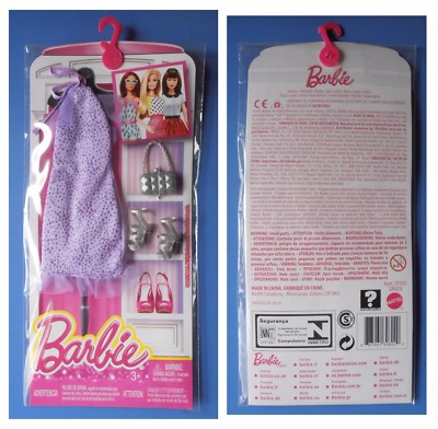 Barbie CFX92 DNV24, vestito lavanda viola scarpe borsa borsetta | eBay