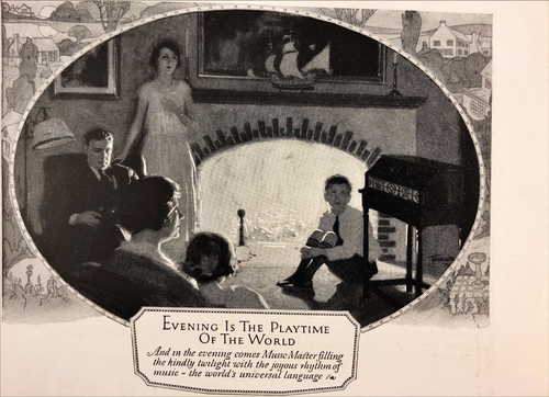 1925 Music Master Radio Vintage Print Ad Family Gathered In Front of ...