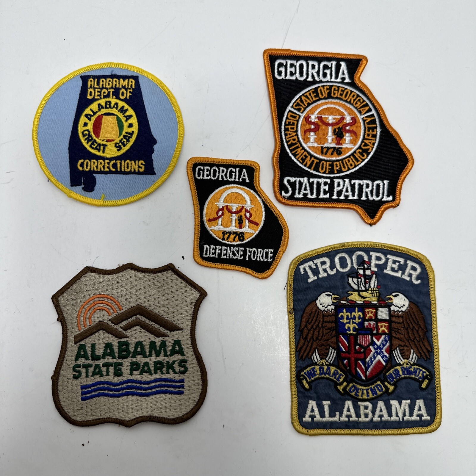 Lot of Five Vintage Georgia and Alabama Police Patches | eBay