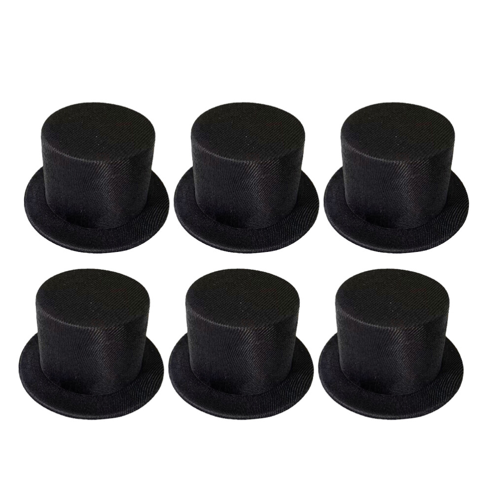 6pcs Miniature Top Hat Mini Doll Hats Mini Snowman Hats Craft ...