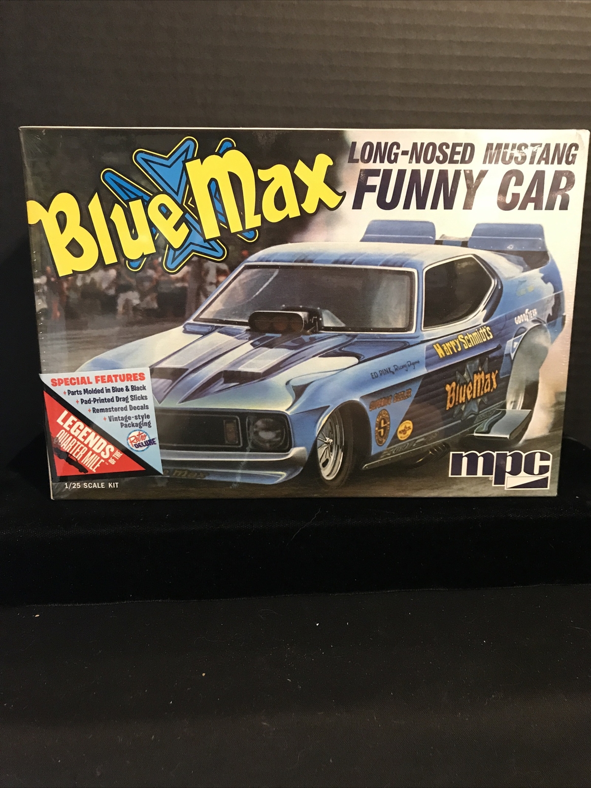MPC 930/12 BLUE MAX LONG NOSED MUSTANG FUNNY CAR MODEL KIT-NIB-1/25 ...