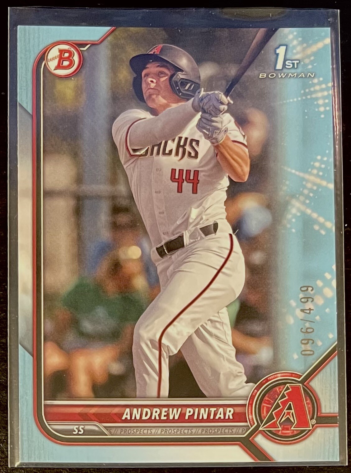 2022 Bowman Draft Paper Base Sky Blue #BD-138 Andrew Pintar /499 ...